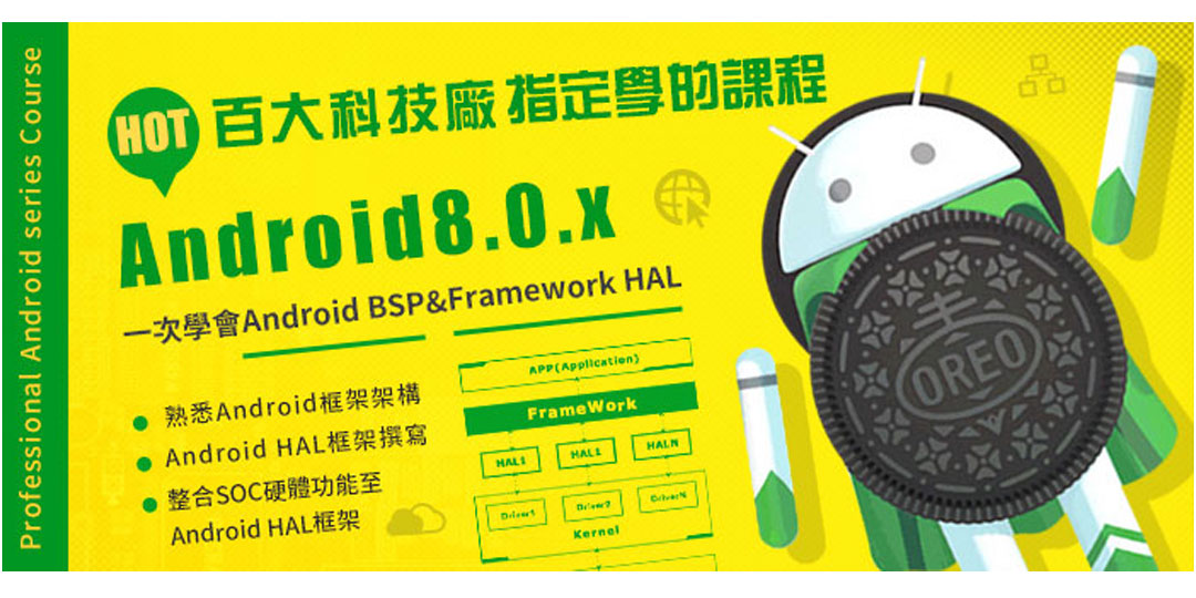 一次完整了解Android8.0.X HAL框架撰寫與整合 】Android硬體框架整合實務，手刀報名要快！4/10開課｜Accupass 活動通