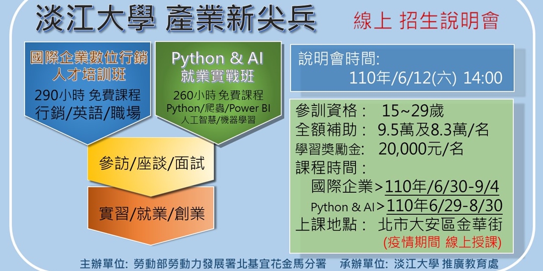 【淡江大學_產業新尖兵_國際企業數位行銷& Python與AI】 線上說明會｜Accupass 活動通