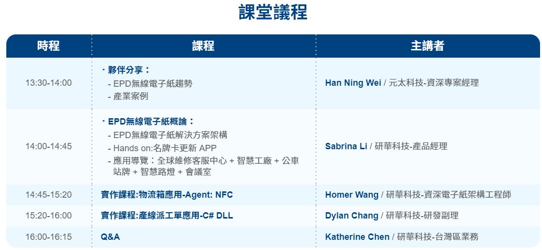 [線上直播]軟體進階實戰班--快速建立物聯網電子紙應用(買課程送EPD&Reader)｜Accupass 活動通