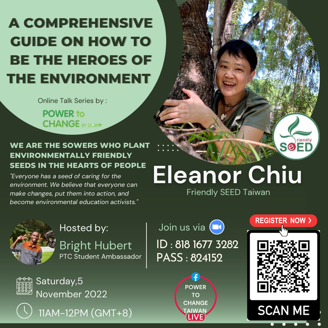 11/5: 'Power to Change' Talk Series with Eleanor Chiu from "Friendly Seed" in Taiwan!｜Accupass 活動通