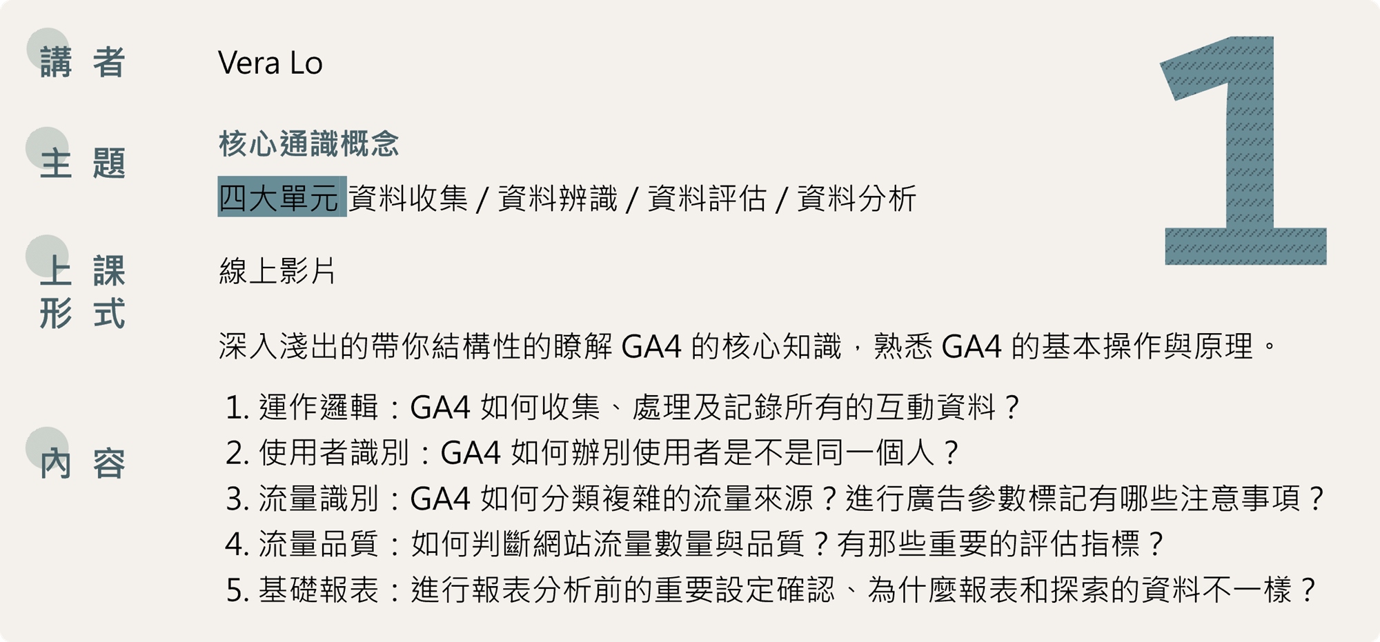 GA4 基礎流量分析與實務：電商專屬「使用者追蹤與購物情境分析」，2024 全新影片預習+現場實作｜Accupass 活動通