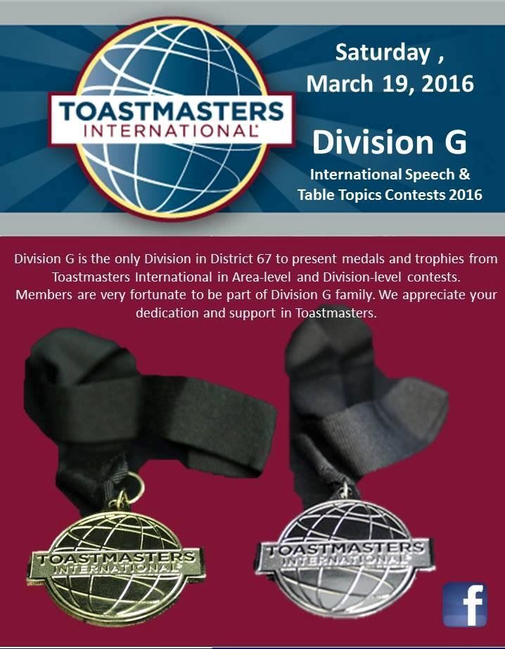 Division G International Speech & Table Topics Contests 2016｜ACCUPASS 活動通